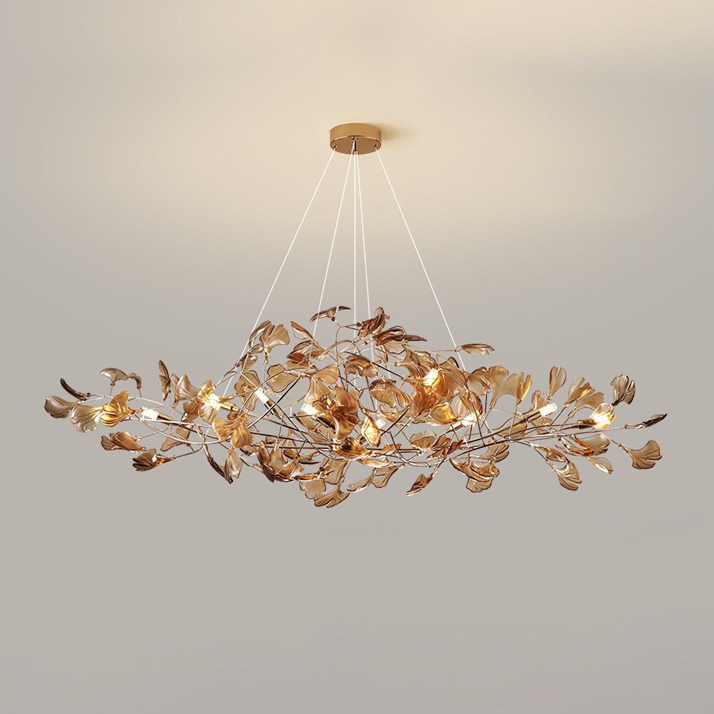 Acrylic Ginkgo Leaf Chandelier 31.5