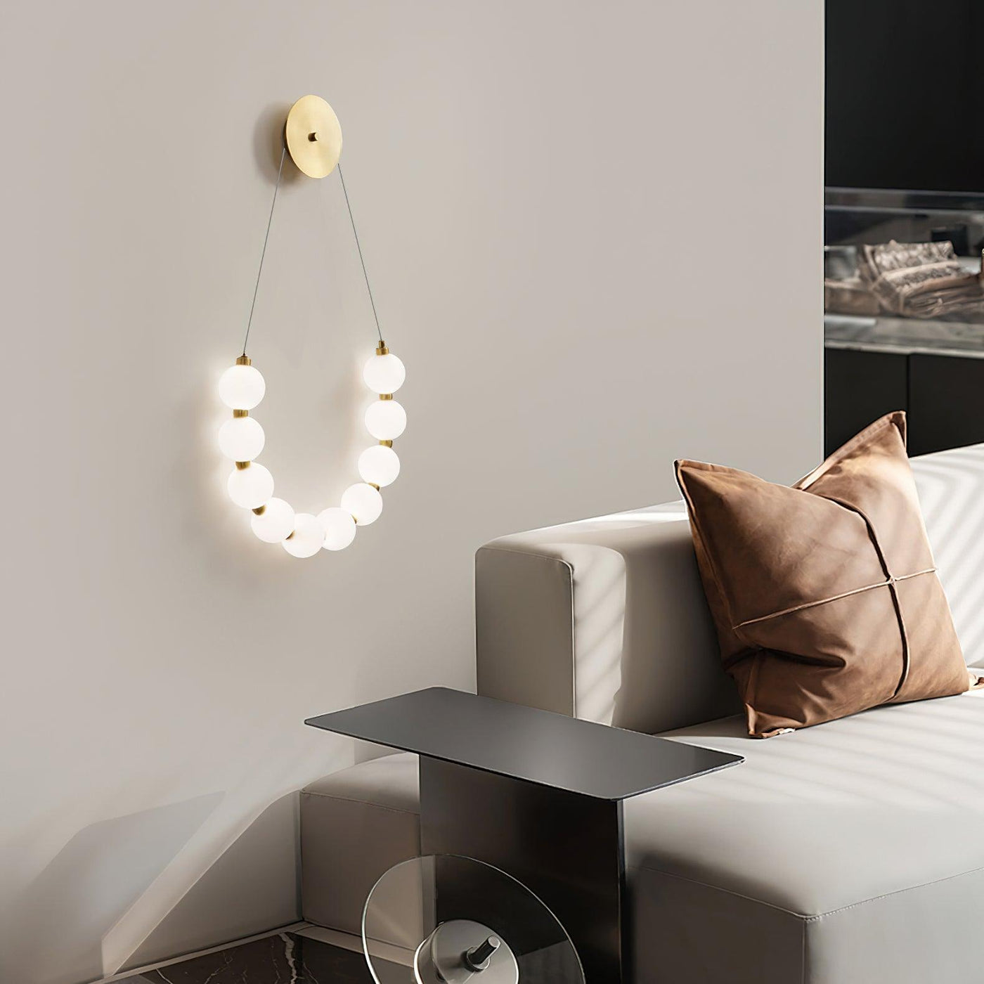 Bead Cascade Loop Wall Lamp — Mooiehome
