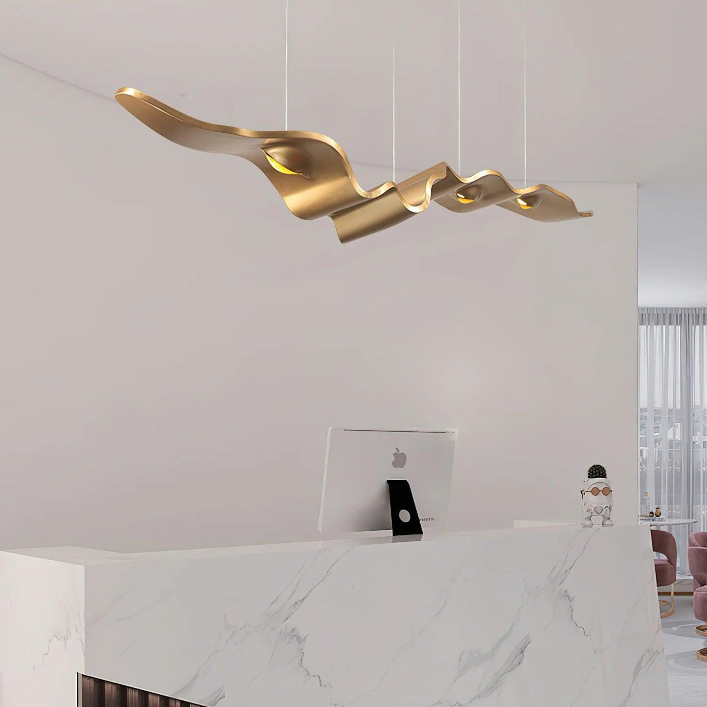 Gold Ribbon Chandelier — Mooiehome