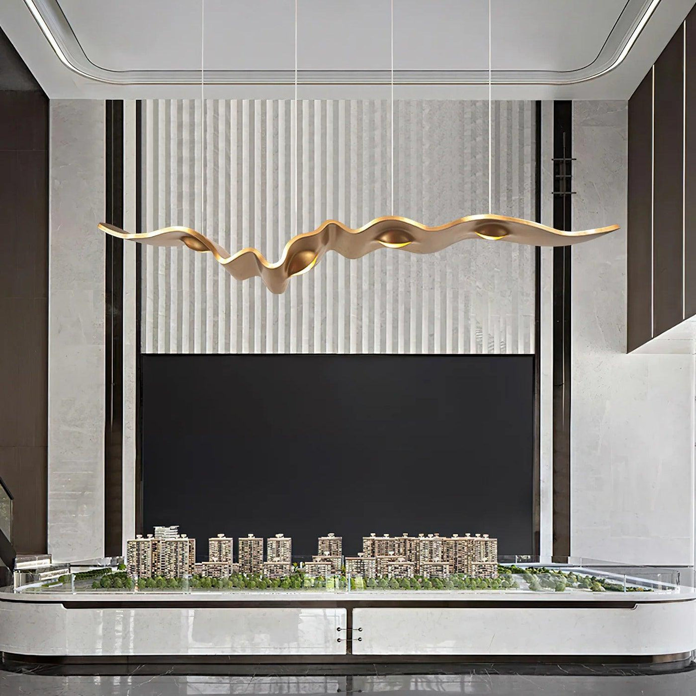 Gold Ribbon Chandelier — Mooiehome