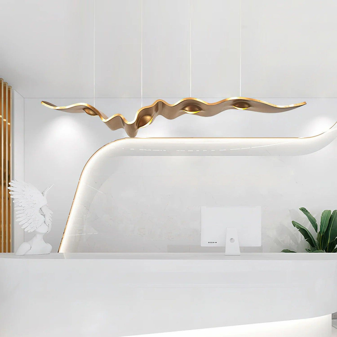 Gold Ribbon Chandelier — Mooiehome