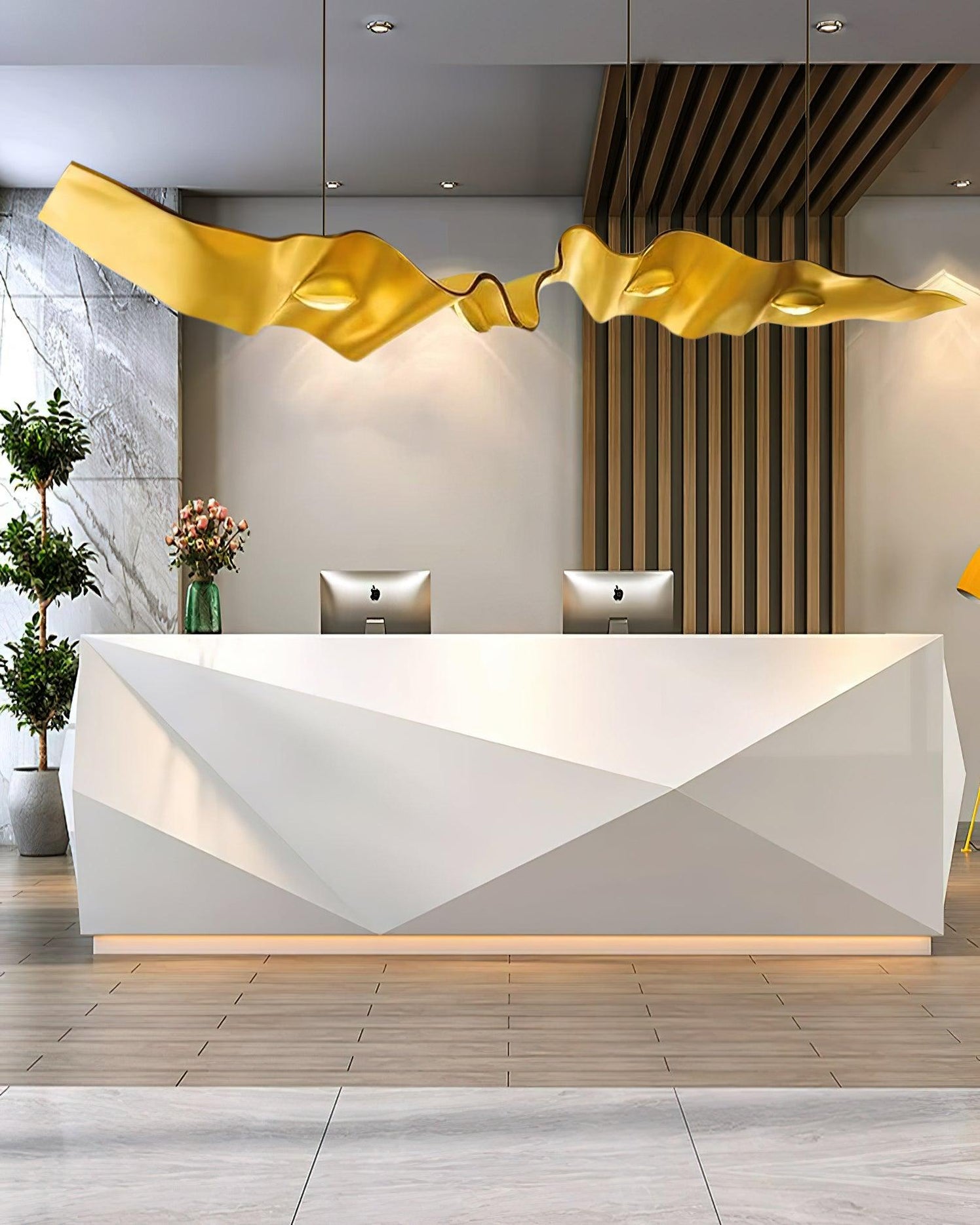 Gold Ribbon Chandelier — Mooiehome