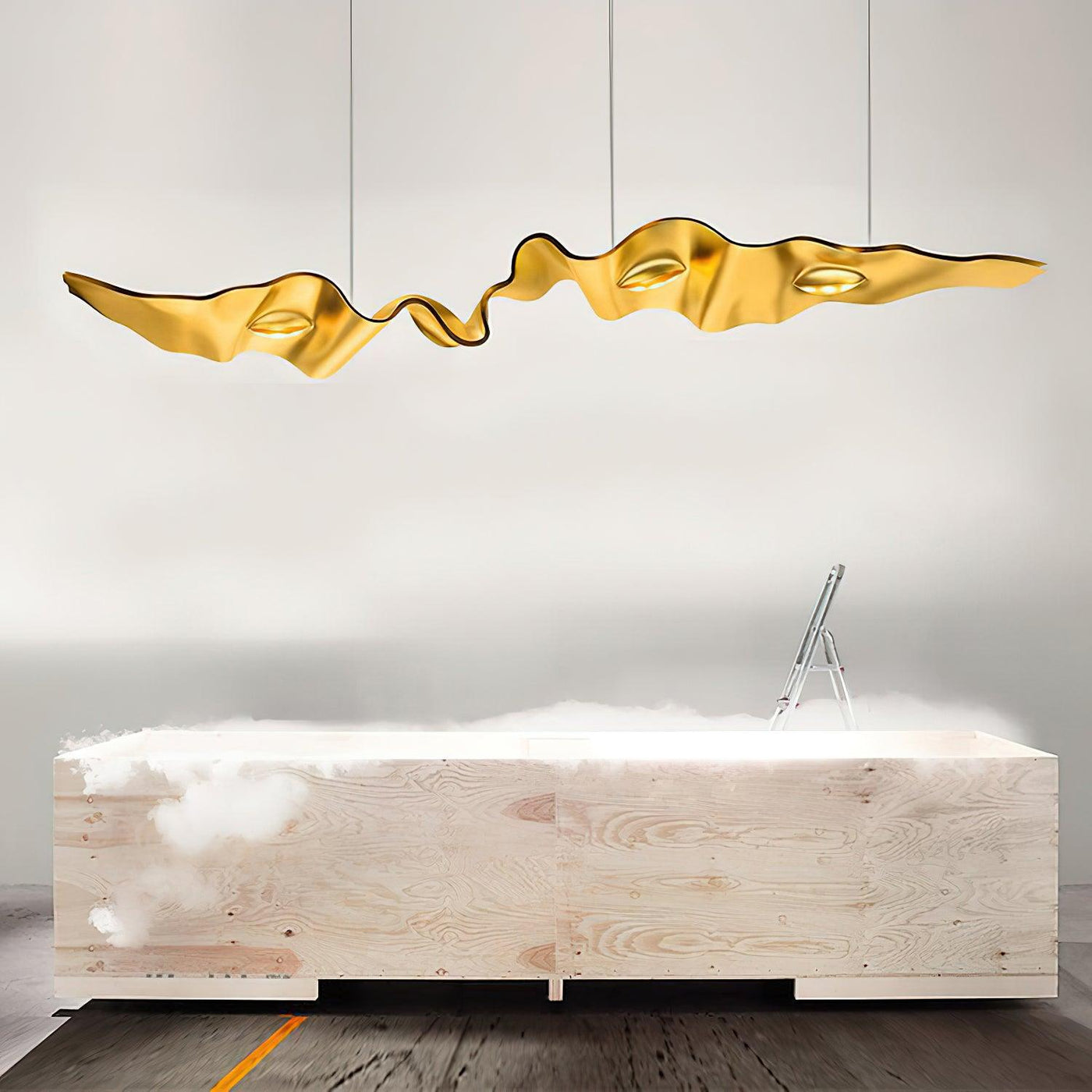 Gold Ribbon Chandelier — Mooiehome