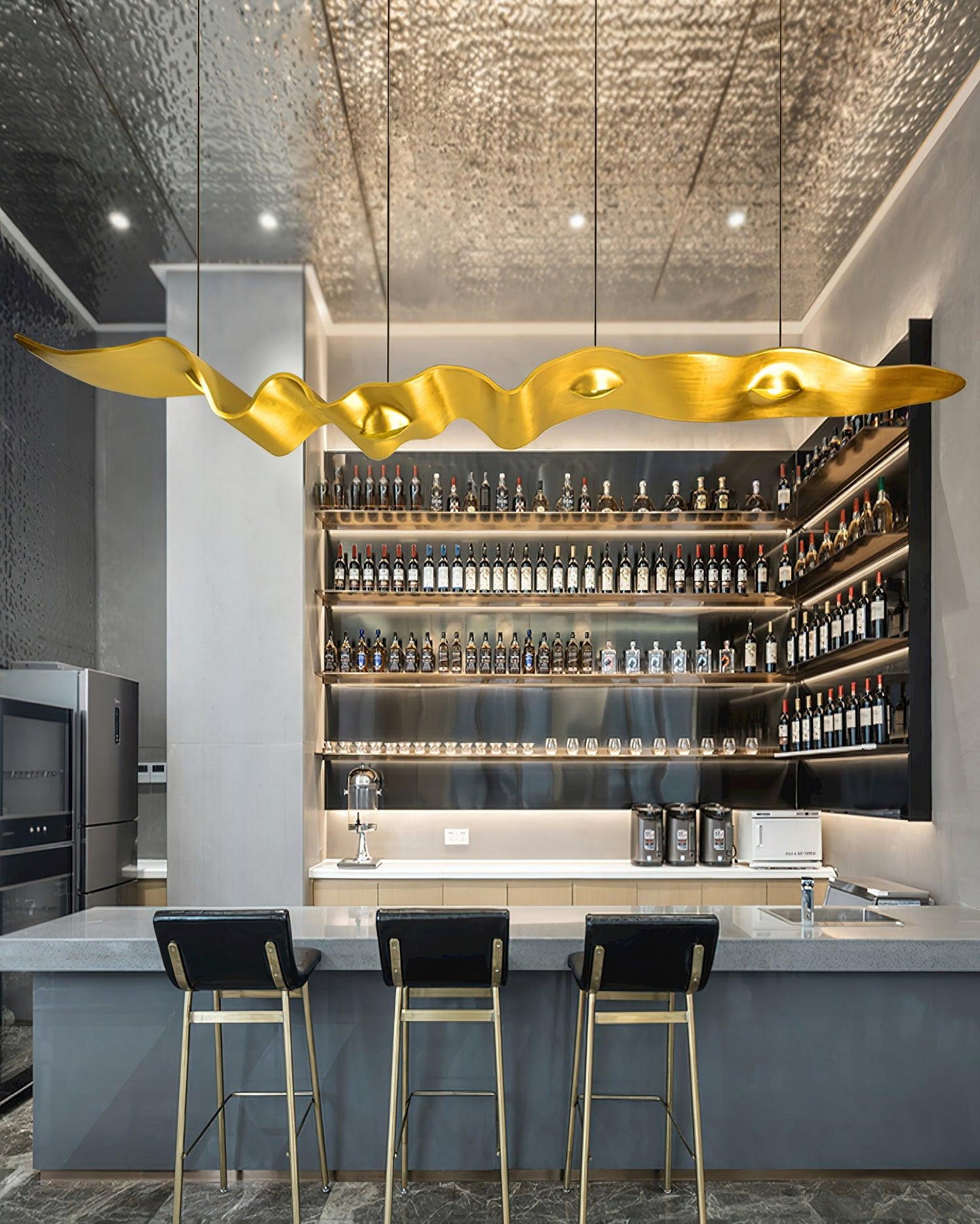 Gold Ribbon Chandelier — Mooiehome