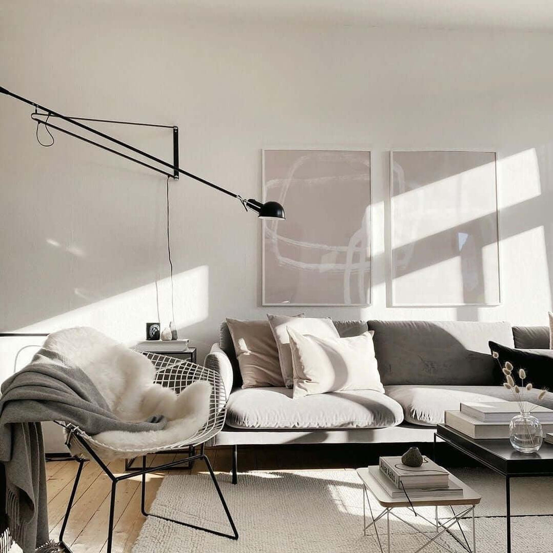 Long Arm Living Room Art Wall Lamp — Mooiehome