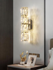 Luxury Crystal Column LED Wall Lamp — Mooiehome