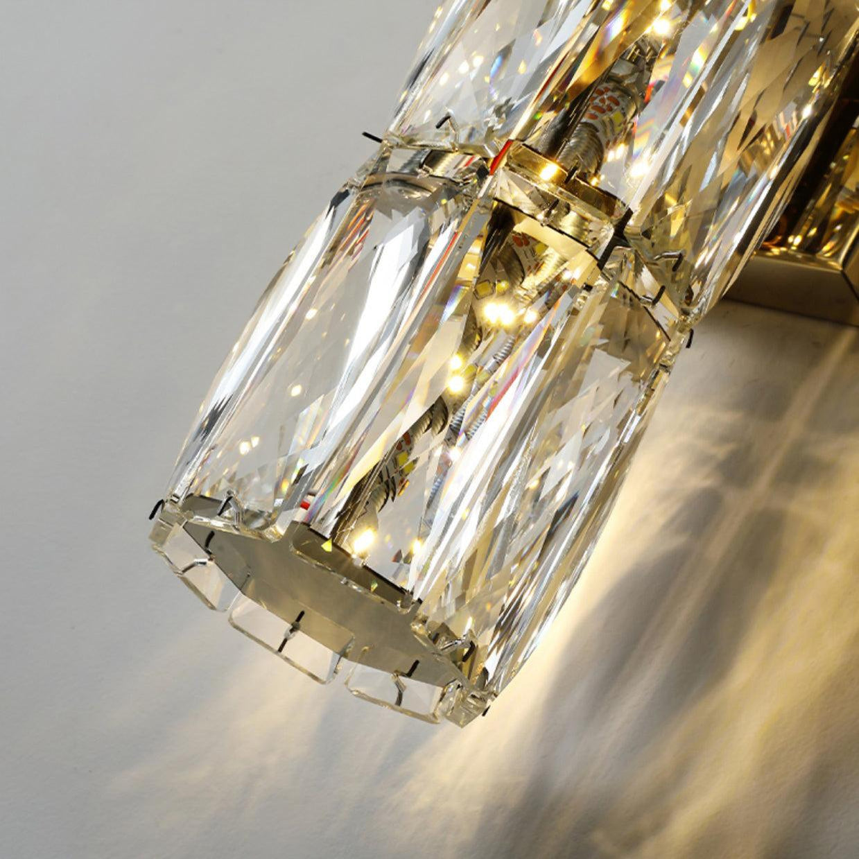 Luxury Crystal Column LED Wall Lamp — Mooiehome