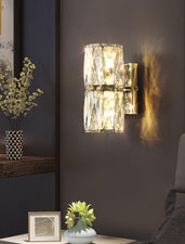 Luxury Crystal Column LED Wall Lamp — Mooiehome