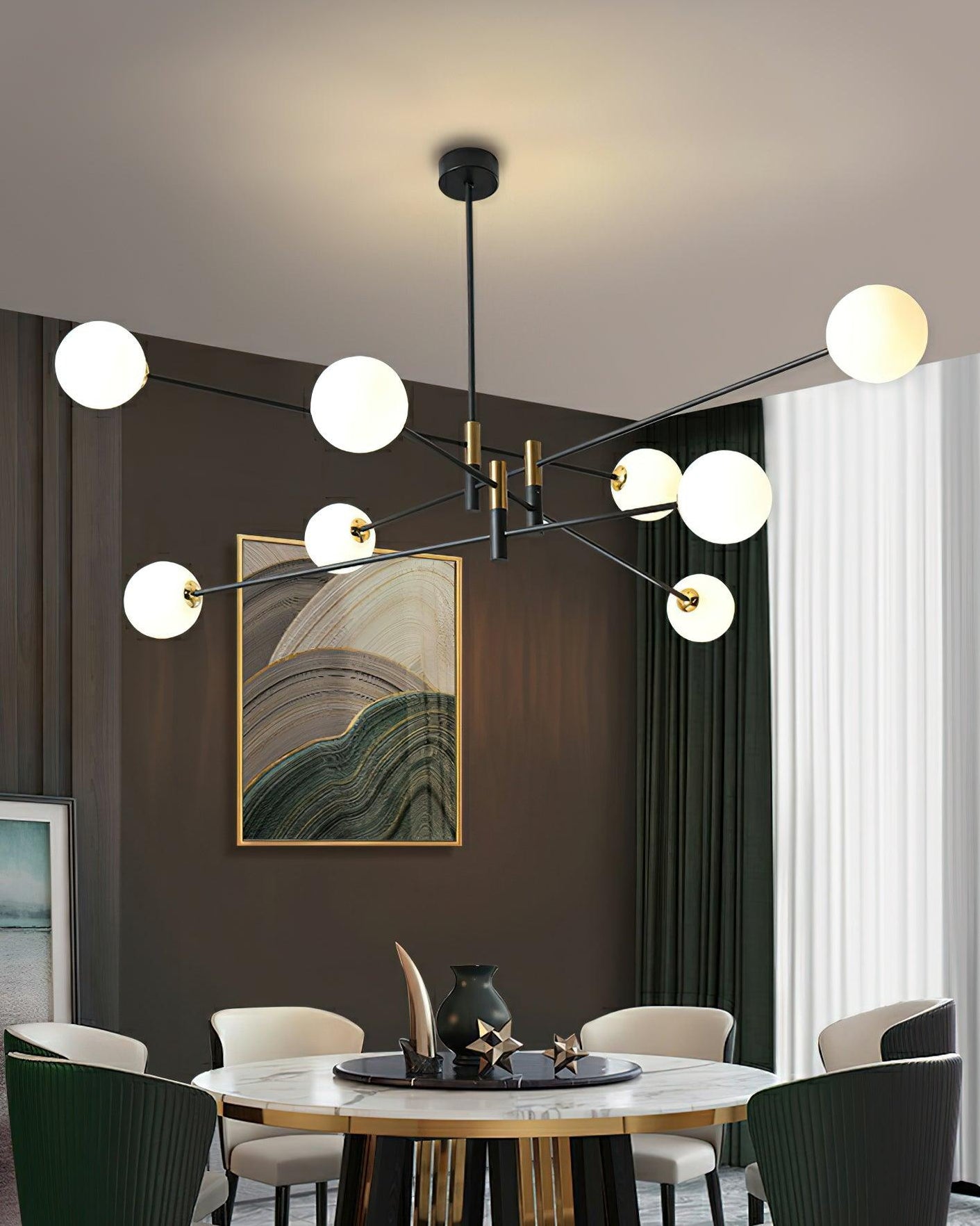 Octagonal Ball Chandelier — Mooiehome