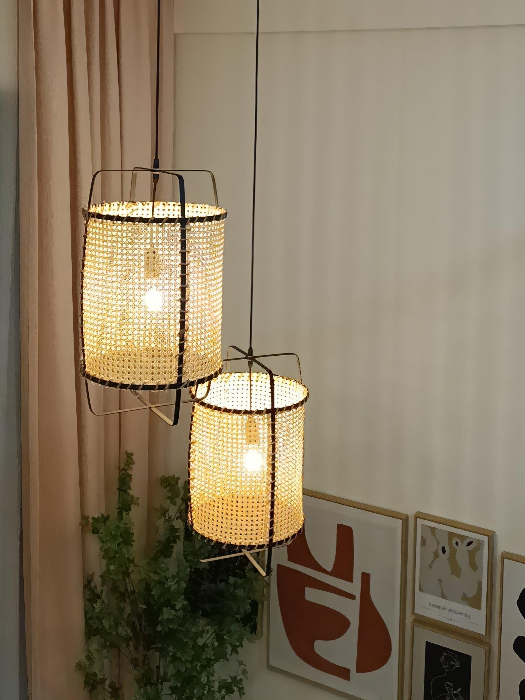 Rattan Cane Pendant Light 15.7" — Mooiehome
