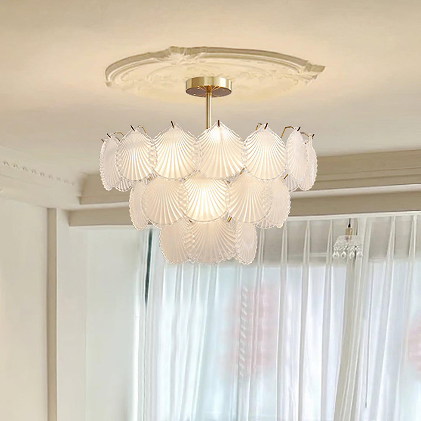 Shell Glass Chandelier — Mooiehome