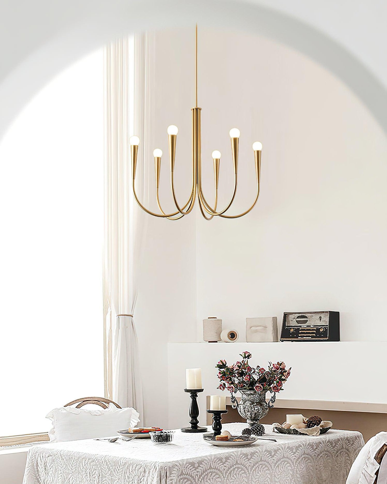 Swoop Arm Chandelier — Mooiehome