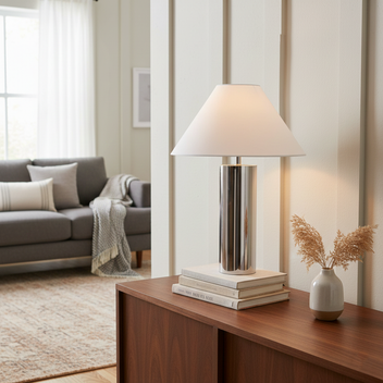 Theo Chrome Table Lamp 15.7" — Mooiehome