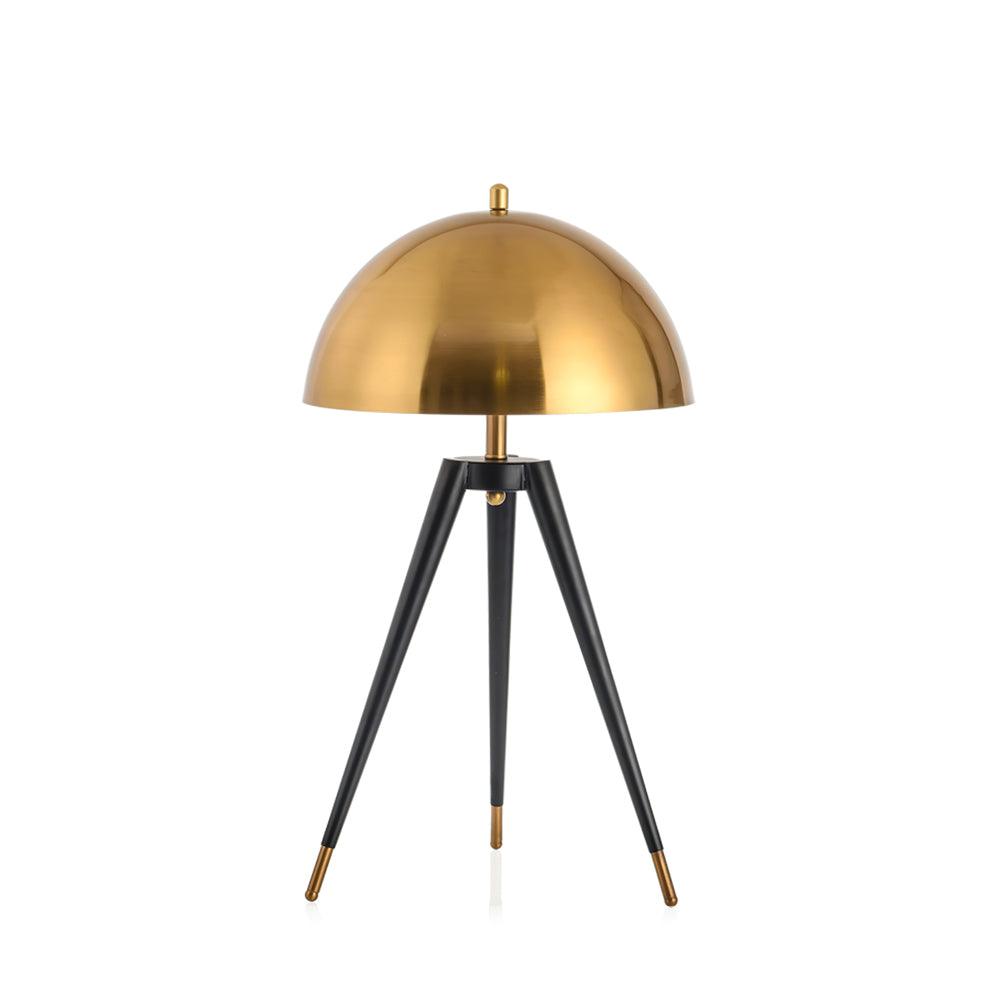 Three Legged Gold Gong Table Lamp 13.8" — Mooiehome