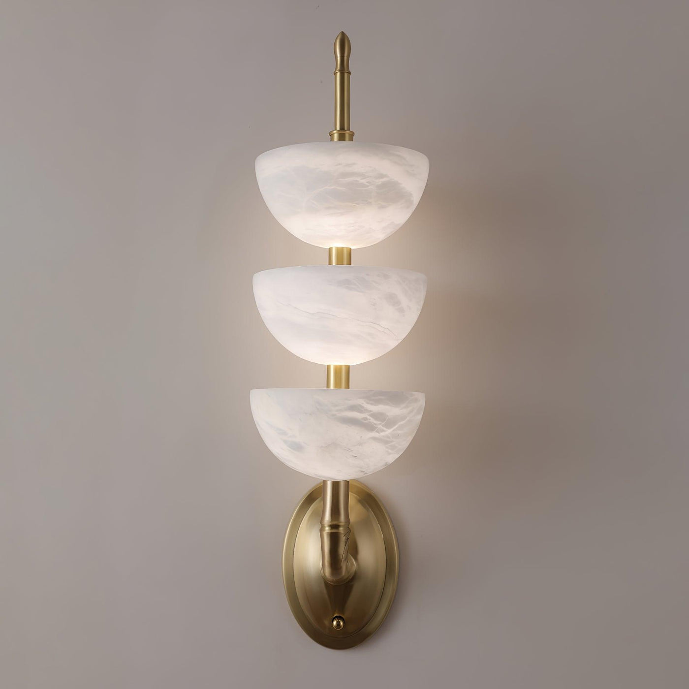 Triple Alabaster Wall Sconce 5.9" — Mooiehome