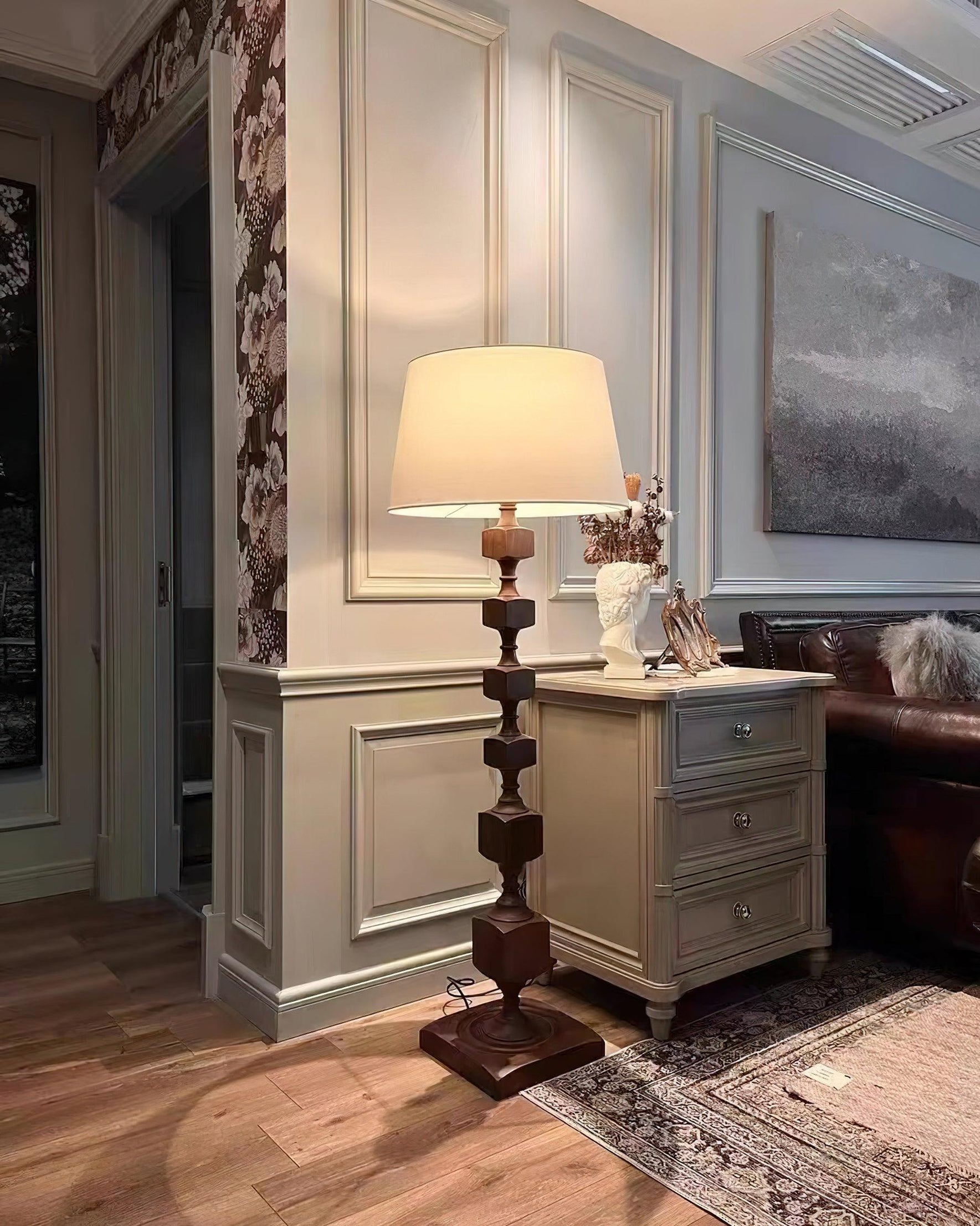 Wooden Square Stack Floor Lamp 19.7" — Mooiehome